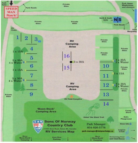 Campground Map | Sons of Norway Sleipner Lodge # 8